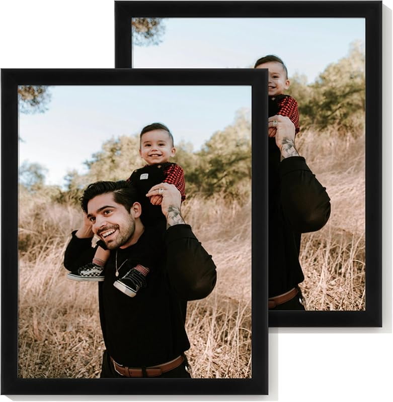 4x6 Picture Frame Set of 2,Display Pictures 4"x6",Black Photo Frame ...