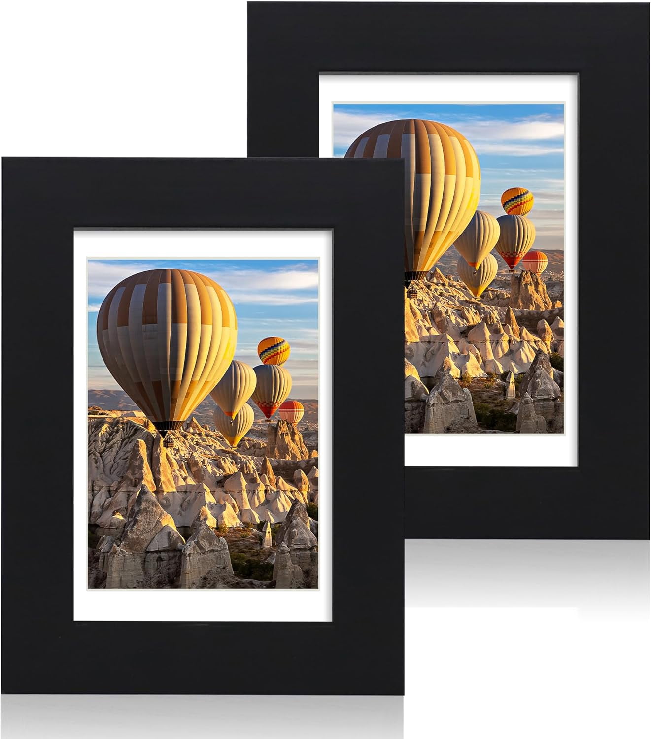 4x6 Picture Frame Set of 2 with HD Glass, Black Photo Frames Display 3 ...