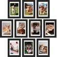 4x6 Picture Frame Set of 10, Display Pictures 3.5x5 with Mat or 4x6 ...
