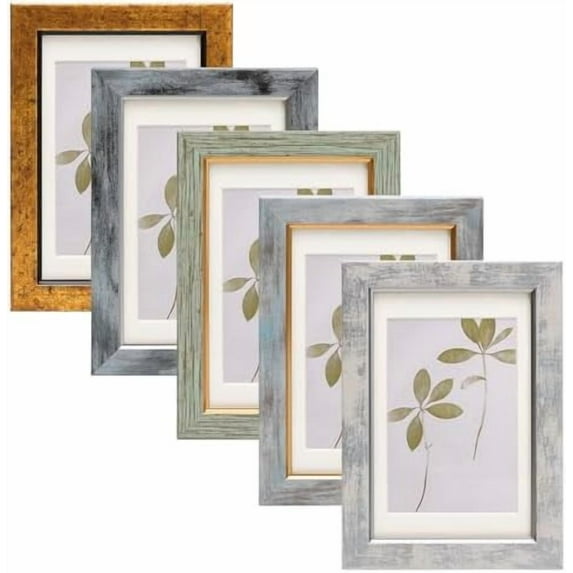 4x6 Picture Frame Set of 5, Vintage Photo Frame, Rustic Retro Picture ...