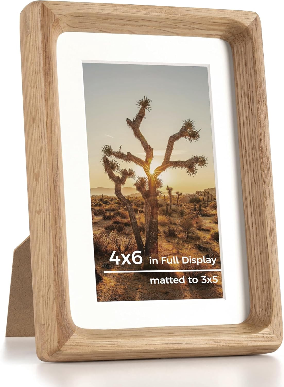 4x6 Picture Frame USA-Sourced Natural Oak Solid Wood Photo Frame ...
