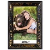 4x6 Picture Frame, Vintage Black Gold Distressed Framege for Tabletop ...