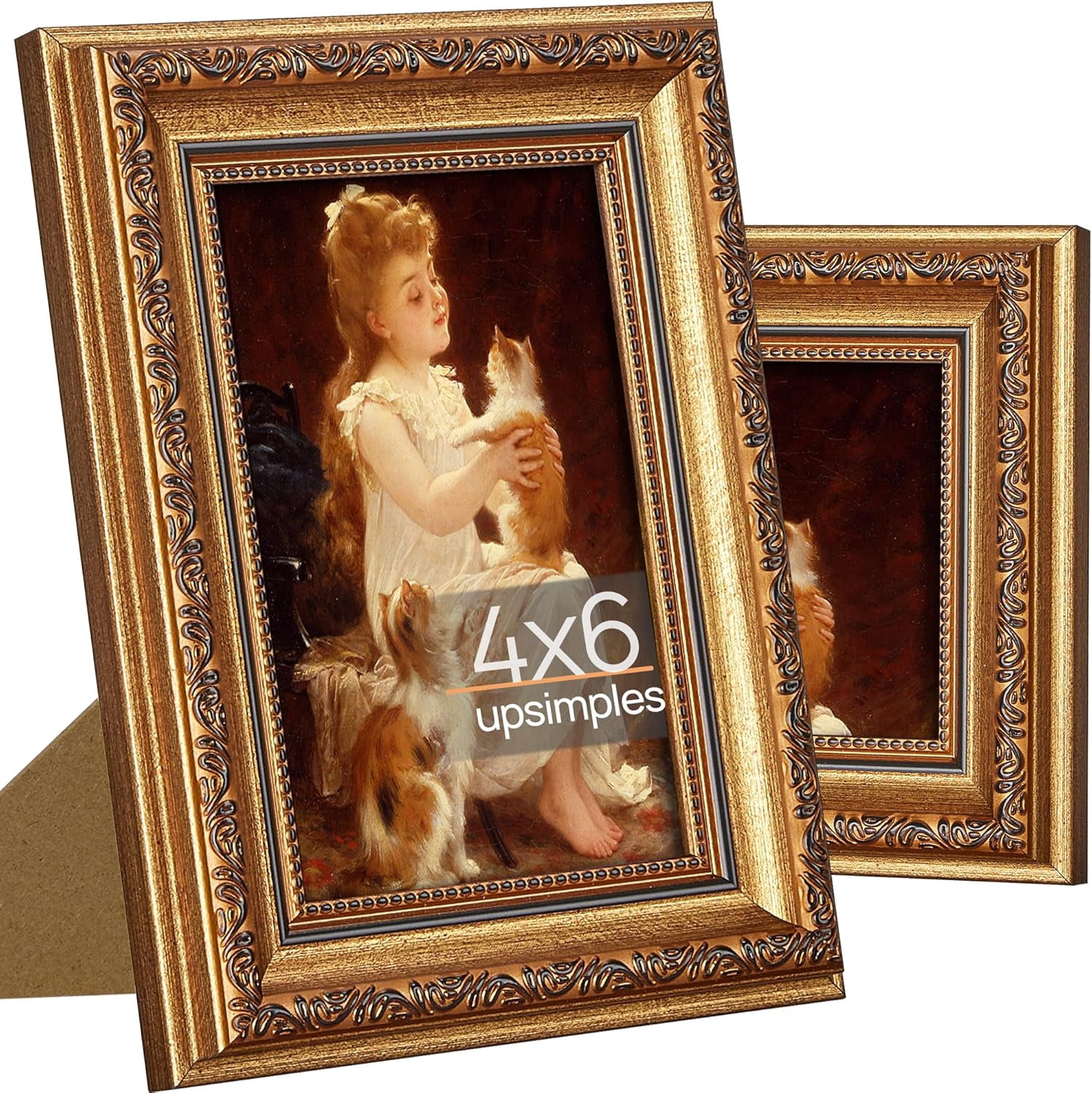 4x6 Picture Frame with Real Glass, Ornate Vintage 4 x 6 Photo Frames ...