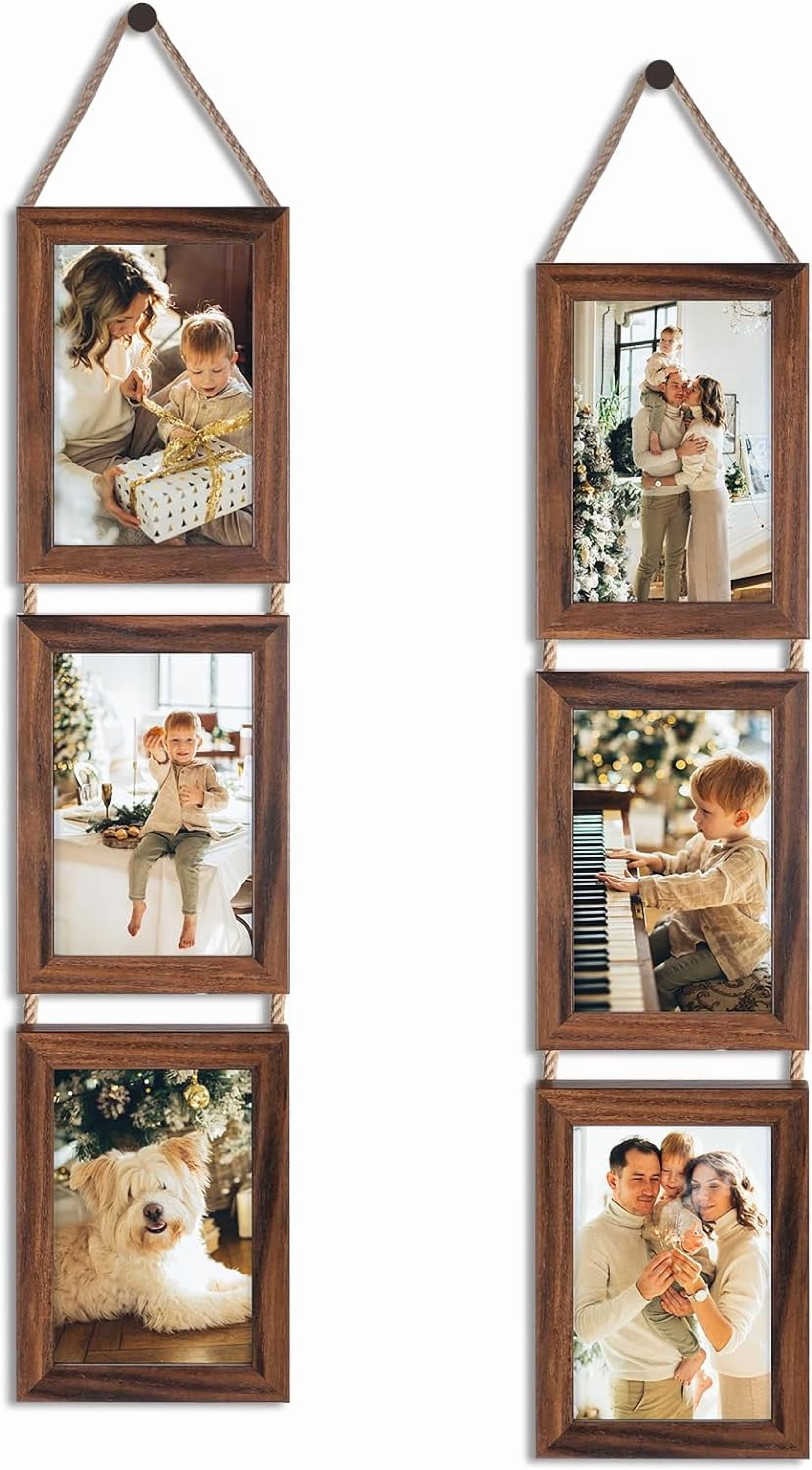 4x6 Picture Frames Collage, 6 Openings Wall Hanging Photo Frame Set of ...