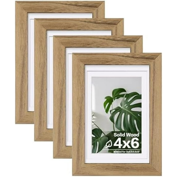 4x6 Picture Frames with Plexiglass, Display Pictures 3x4.5 and 3.5x5 ...
