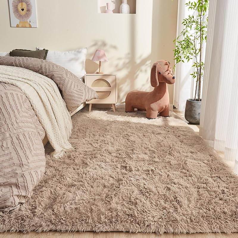 4x6 Pink Rugs for Bedroom, Ultra-Soft Fluffy Area Rugs for Living Room ...