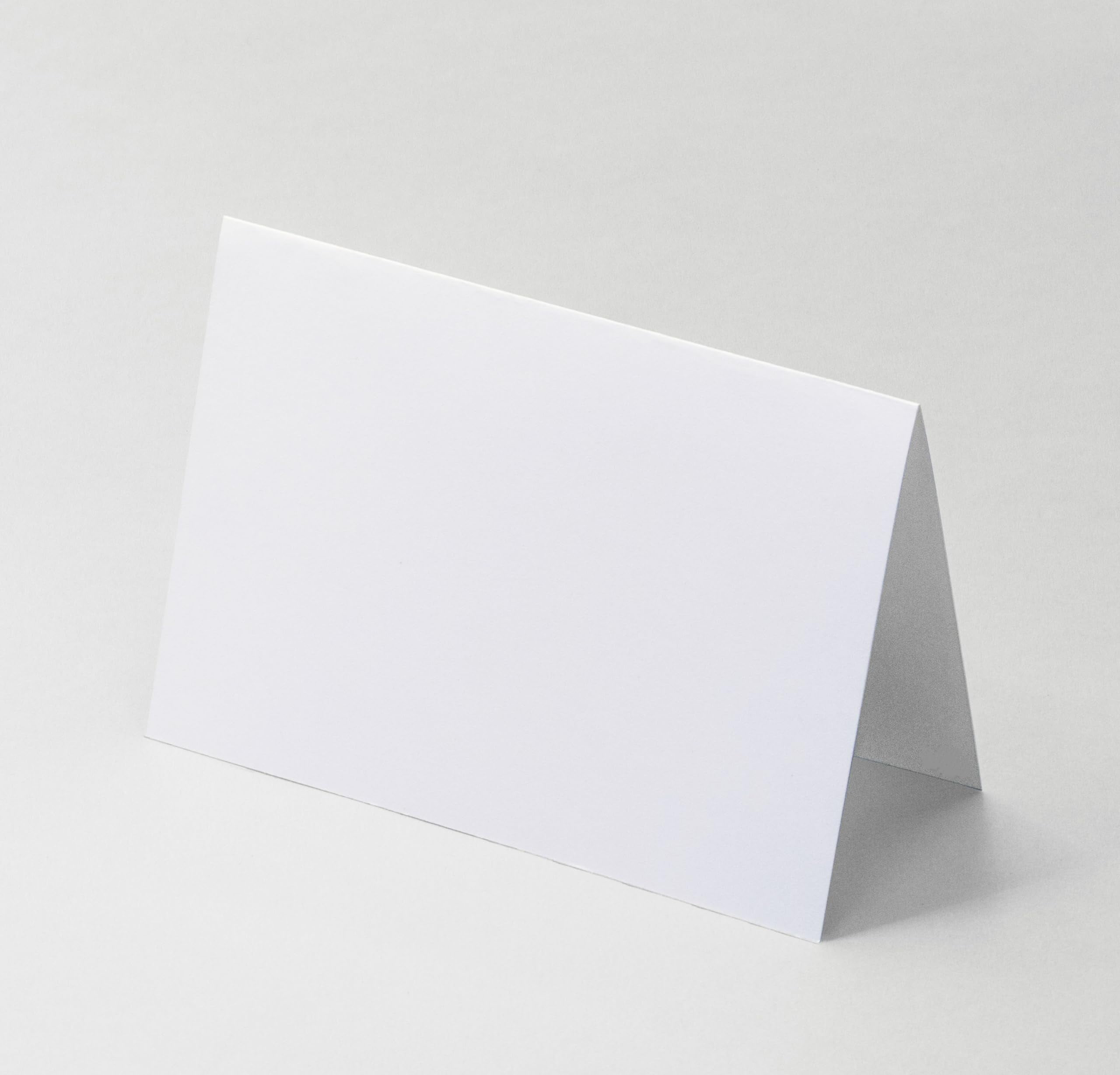 4x6"Plain White Folding Tent Cards (Set of 50)-8x6"Folds to 4x6 ...