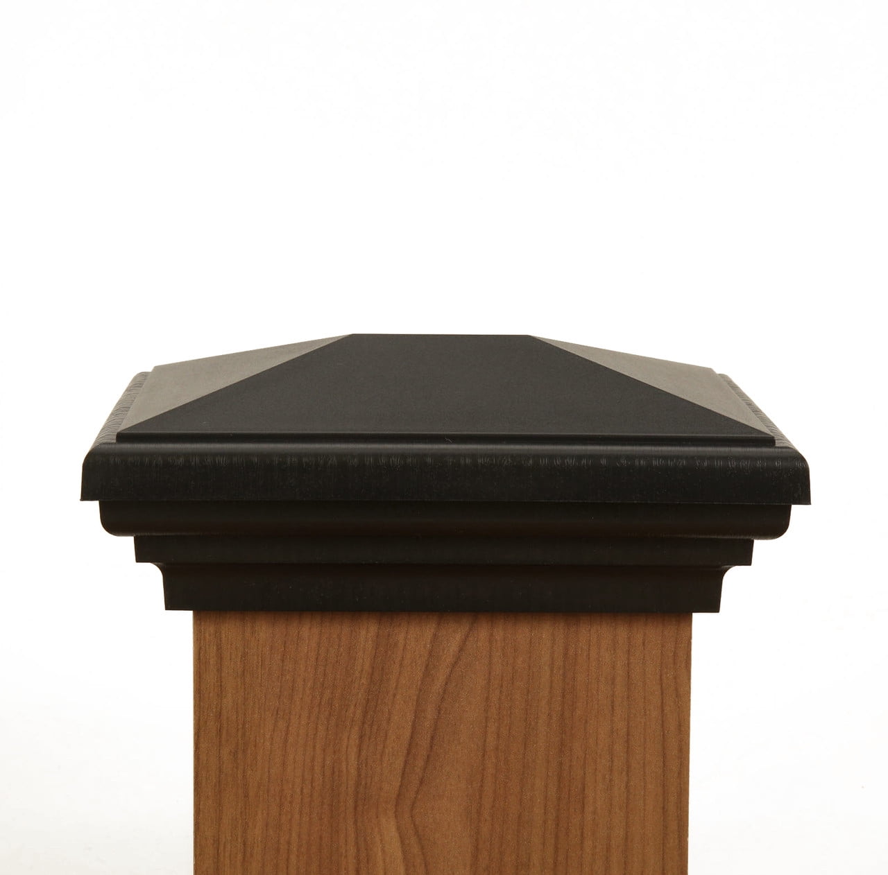 4x6 Post Cap (3.5 inch by 5.5 inch) Black New England Pyramid Style ...