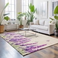 4x6 Purple Lavender Butterfly Area Rug for Living Room, Washable Non ...
