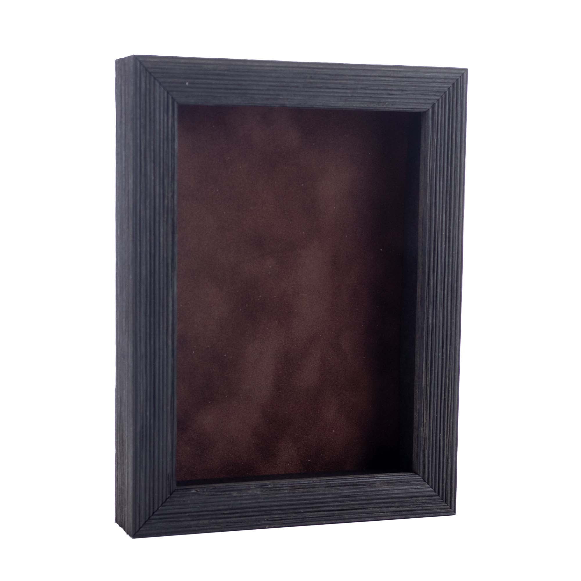 4x6 Shadow Box Frame Barnwood Black Wood | With a 1" Usable Display ...