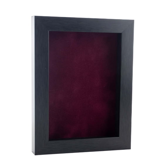 4x6 Shadow Box Frame Charcoal Gray Wood | With a 3/4" Usable Display ...