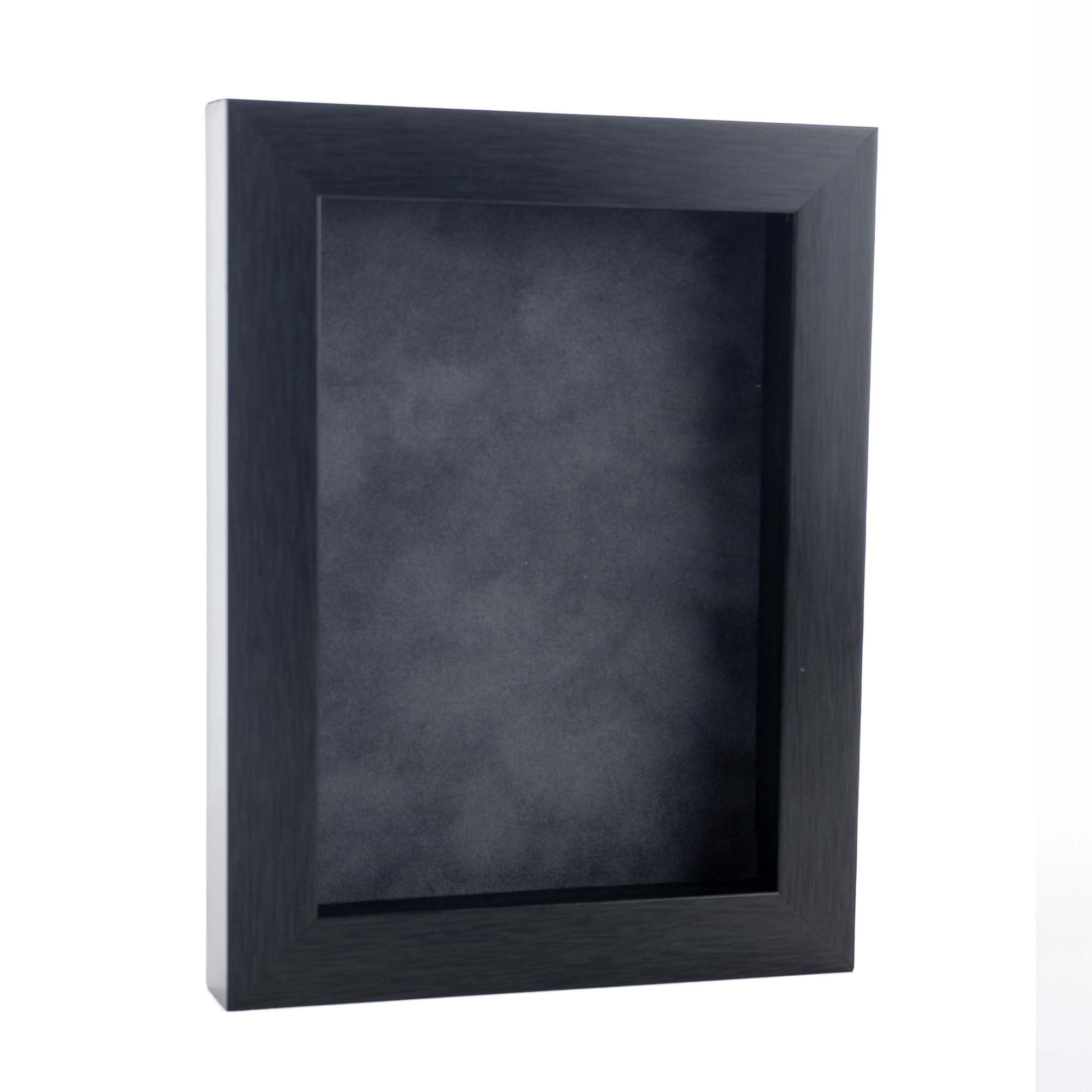 4x6 Shadow Box Frame Charcoal Gray Wood | With a 3/4" Usable Display ...