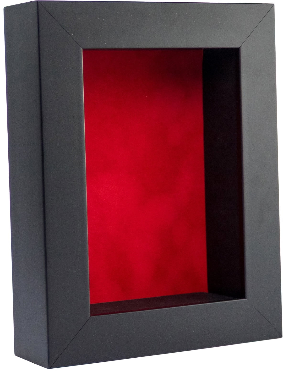 4x6 Shadow Box Frame In Black With A 1 3/4" Usable Depth Includes Red ...