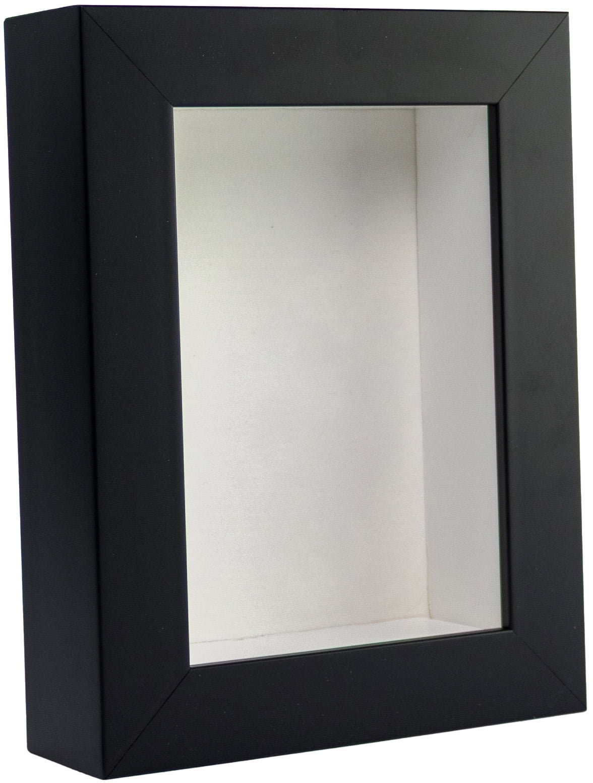 4x6 Shadow Box Frame In Black With A 1 3/4" Usable Depth Includes White ...