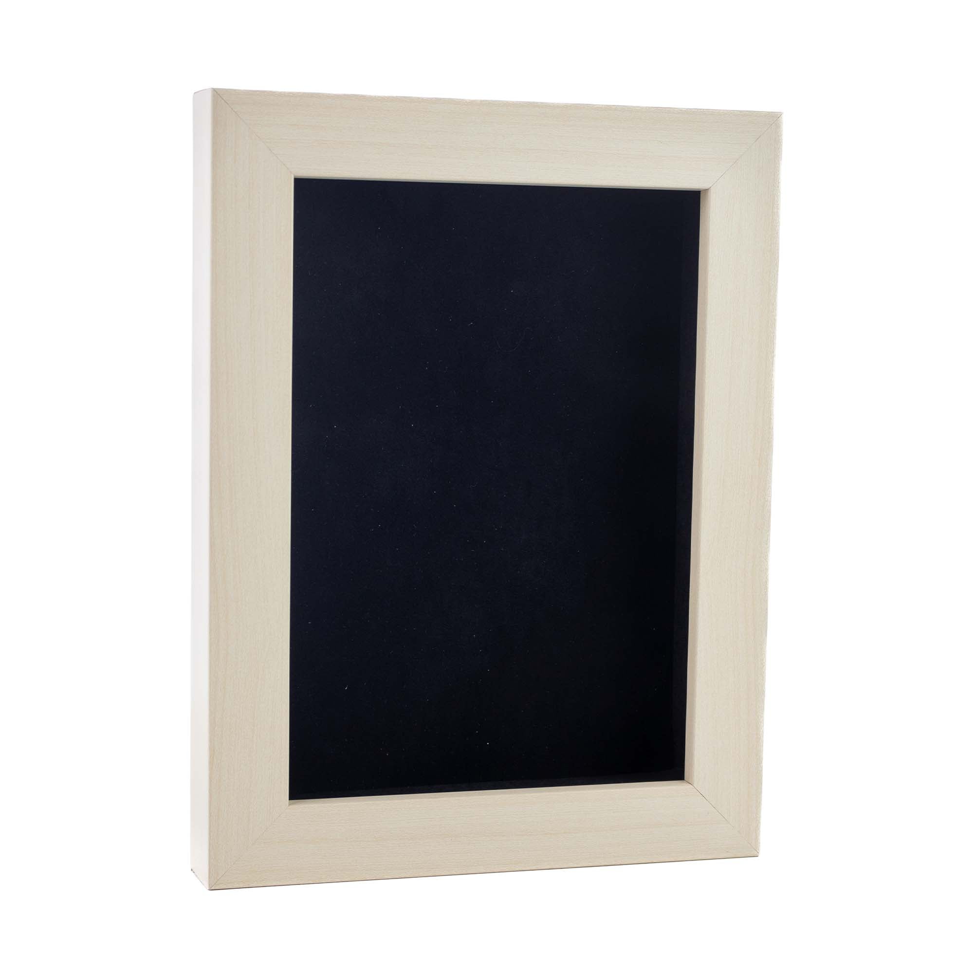 4x6 Shadow Box Frame White Washed Wood | With a 3/4" Usable Display ...