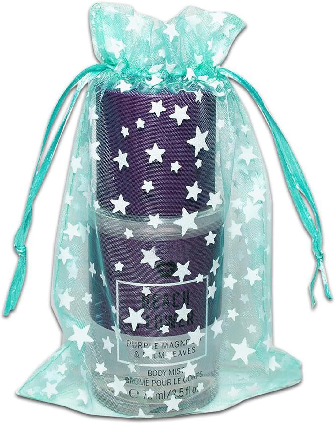 4x6 Sheer Organza Drawstring Gift Bags (Medium) - Metallic Stars (Teal ...