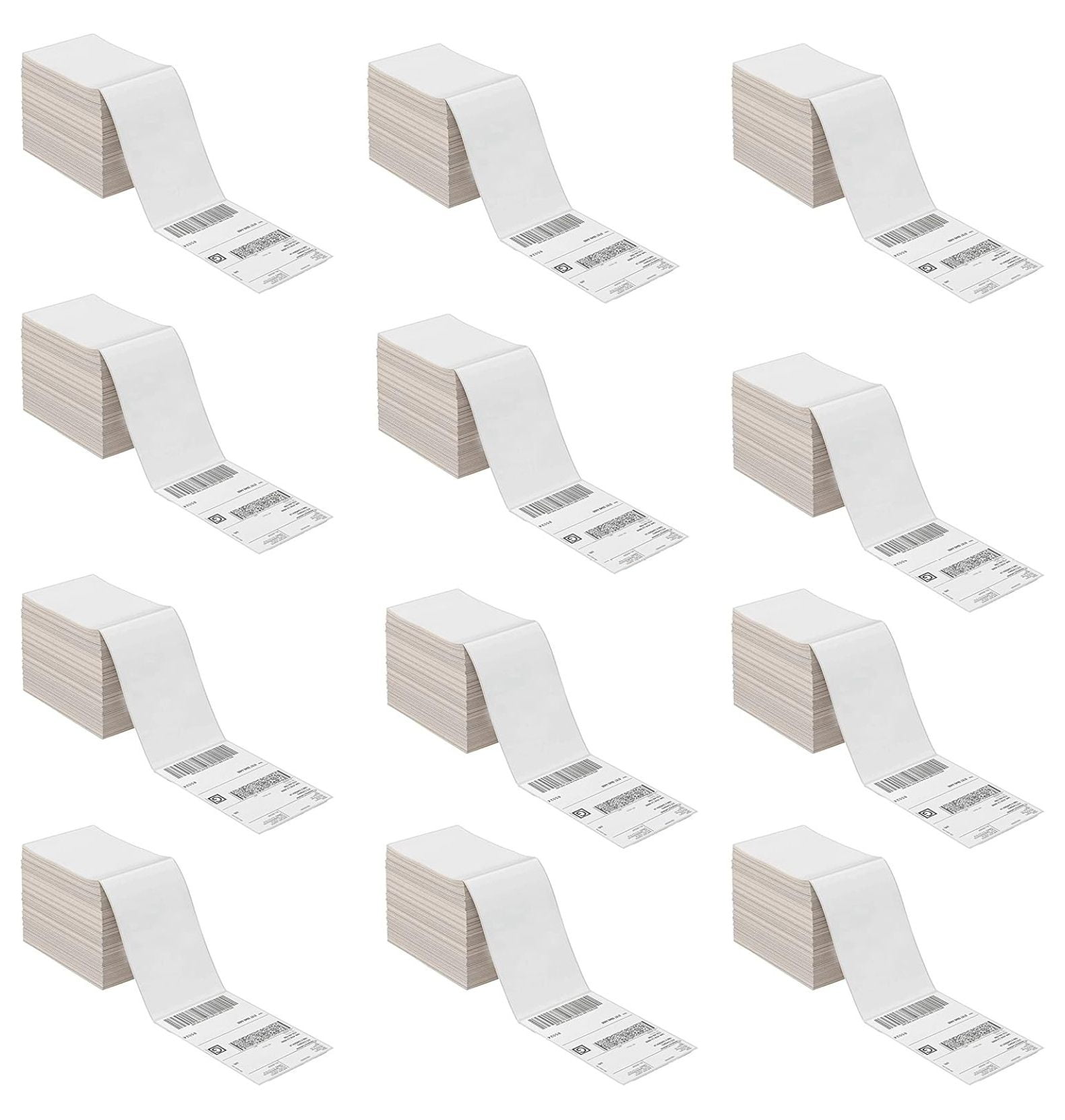 4x6 Shipping Label (12 Stacks - 6000 Labels) Perforated Postage Thermal ...