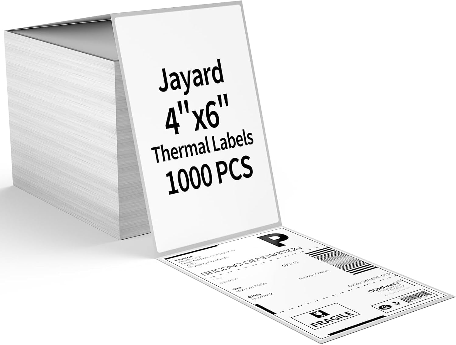 4x6 Shipping Labels, Fanfold Thermal Labels with Perforated and Strong ...