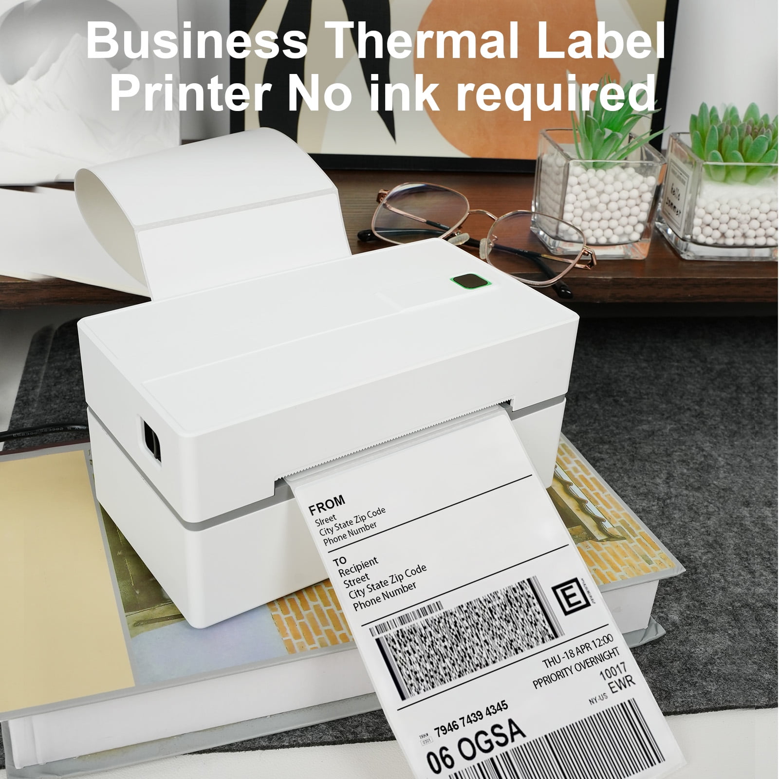 4x6 Thermal Label Printer - Bluetooth Shipping Label Maker for Packages, Compatible with Windows ...