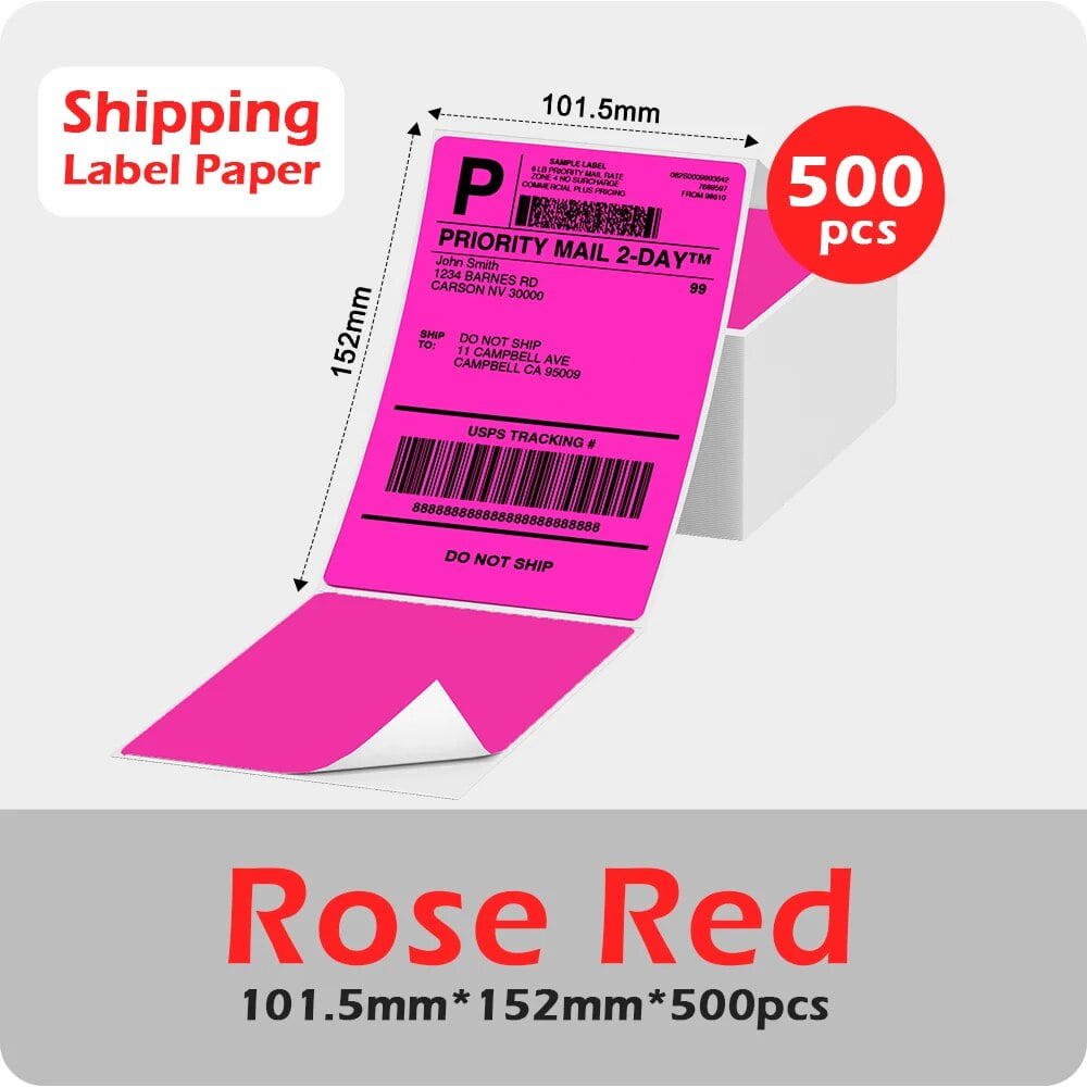 4x6 Thermal Label Printer Paper 100x150mm Fan-Fold Labels Shipping ...