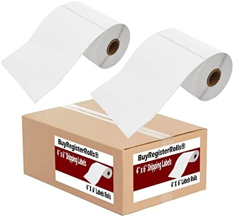 4x6 Thermal Labels Rolls (8 Rolls - 2000 Labels) Perforated Postage Thermal Shipping Labels ...