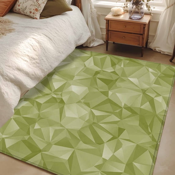 4x6 Washable Area Rug, Abstract Art Geometric Non-Slip Rectangle Rug ...