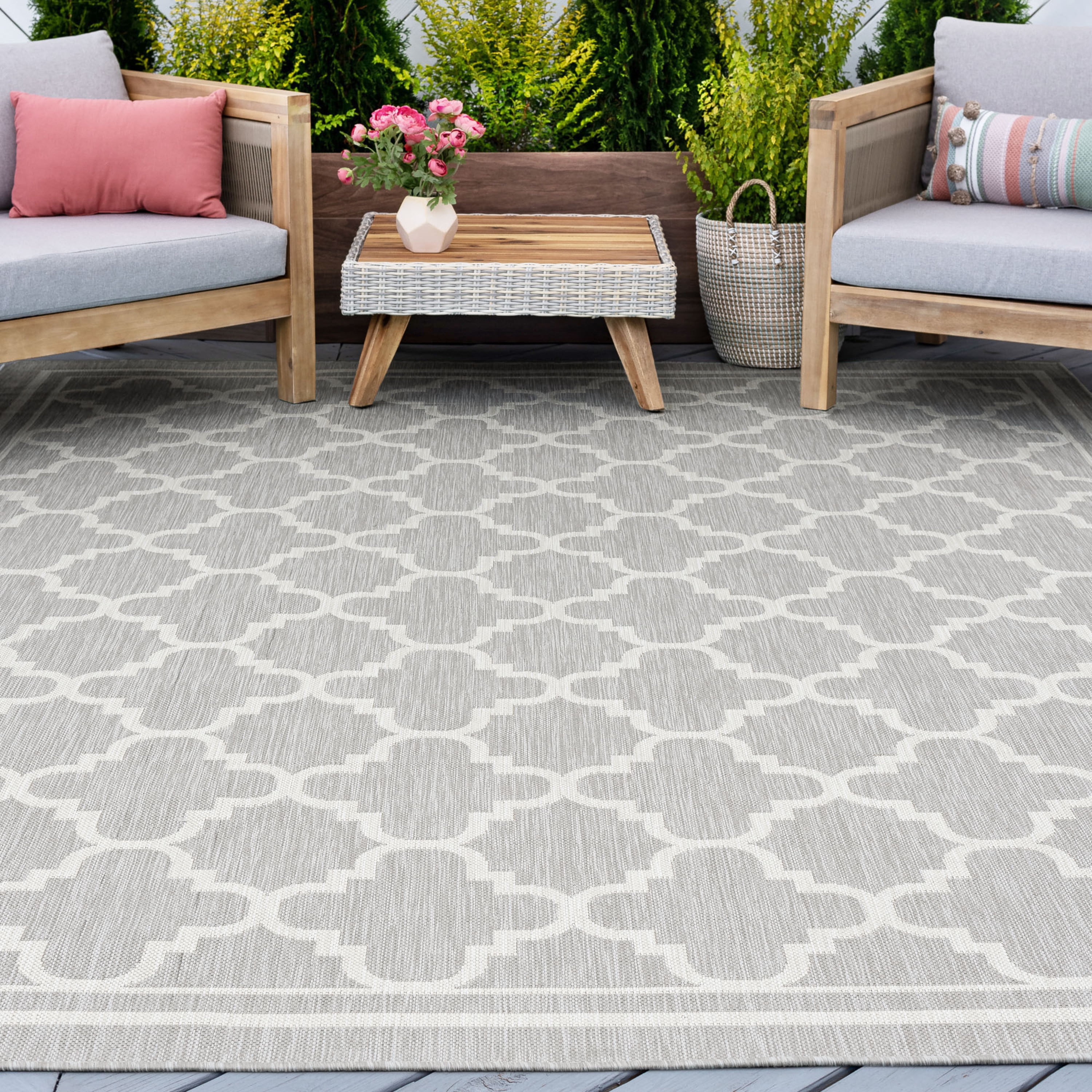 4x6 Water Resistant, Indoor Outdoor Rugs for Patios, Front Door Entry ...