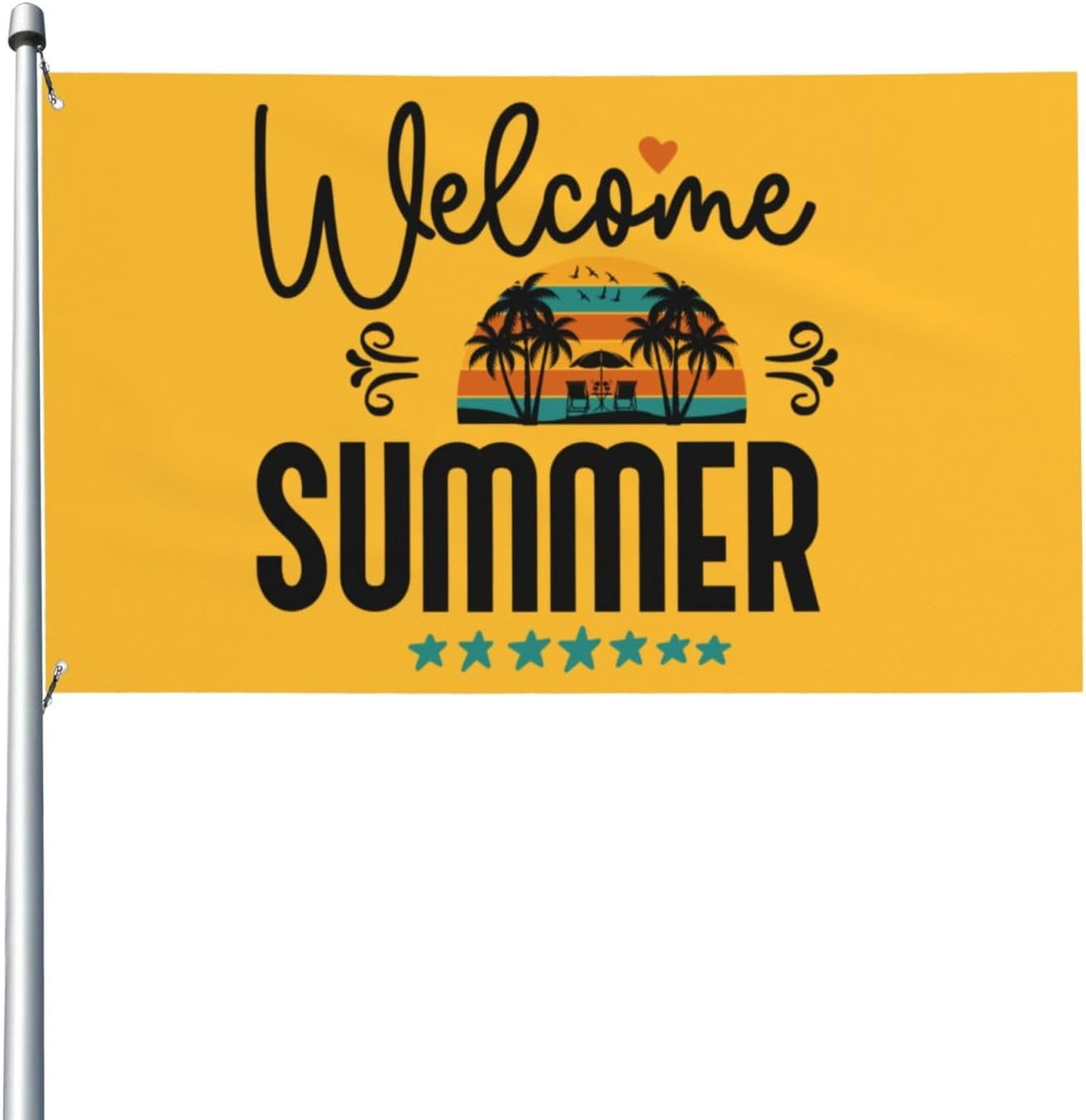 4x6 Welcome Summer Flag Summer Flag Seasonal Outdoor Flag Banner Sign ...