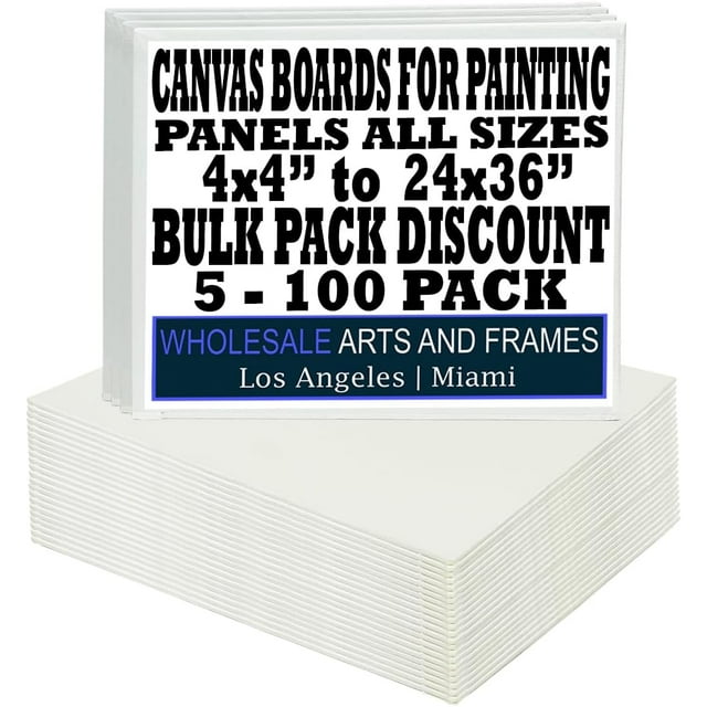 4x6 White Canvas Boards for Painting Bulk 50 Pack.Paint Canvases for ...