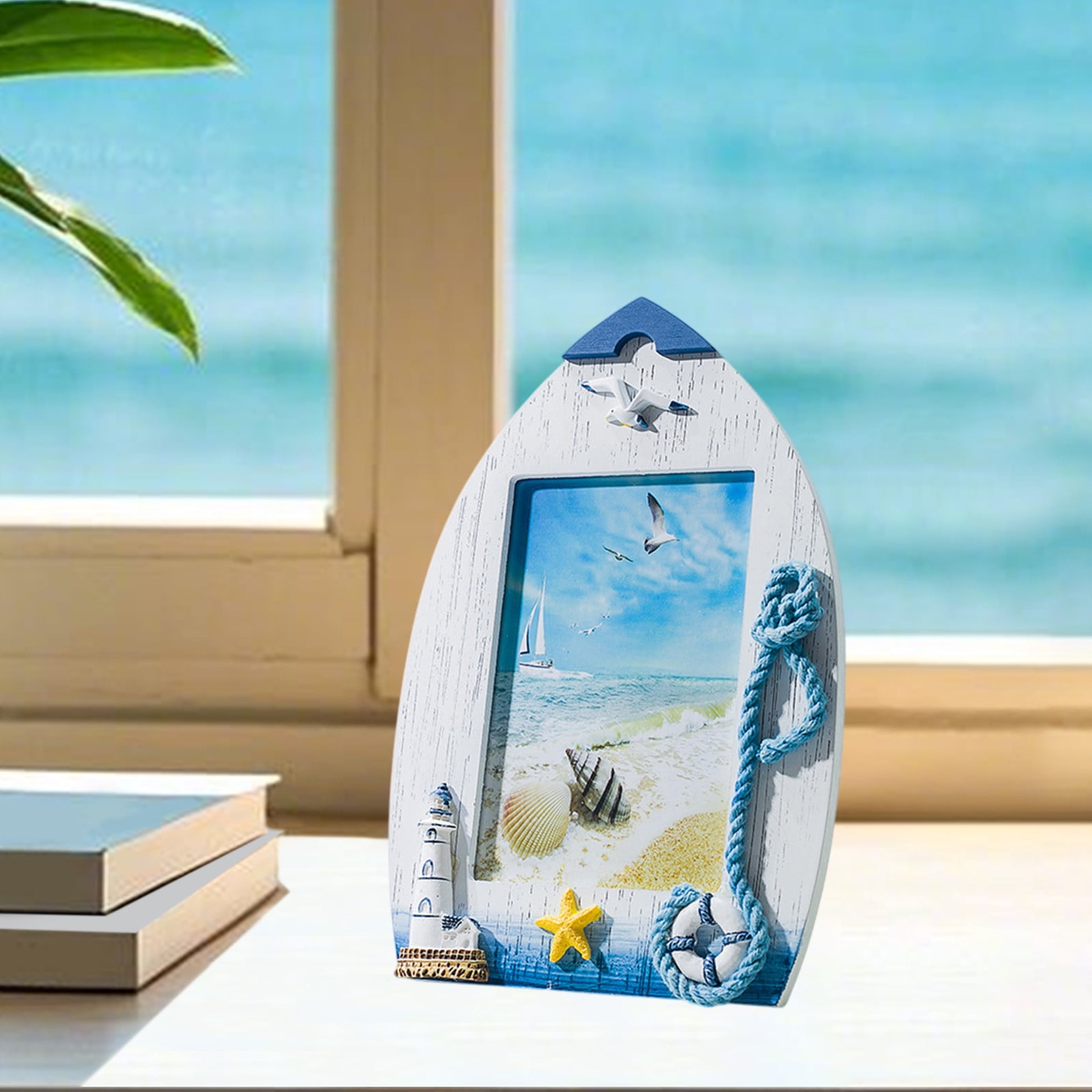 4x6 Wooden Picture Frame with Hook - Versatile Tabletop or Wall Display ...