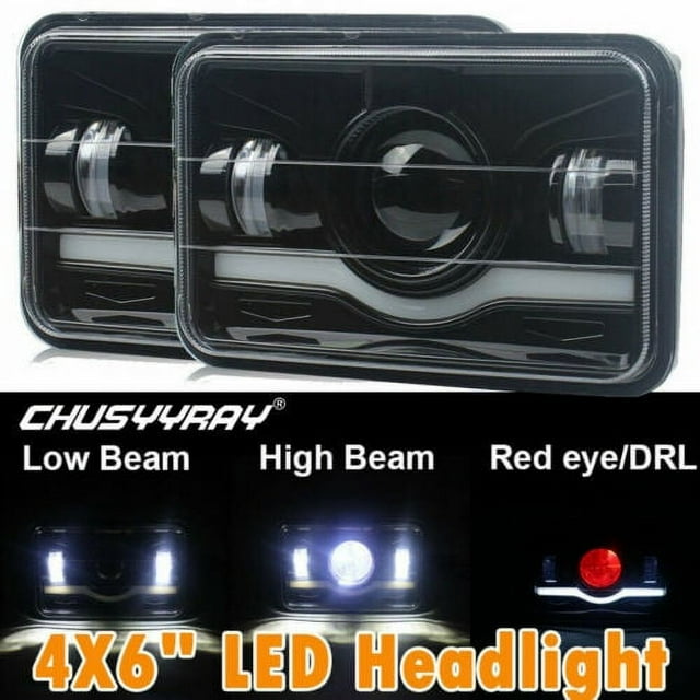 4x6 "for Kenworth Peterbilt LED Headlight 357379378 Hi / Lo Seal Beam ...