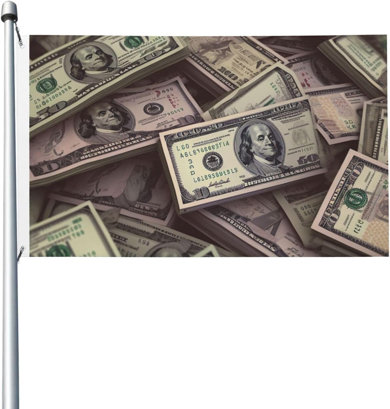 4x6 ft Flags Flag Outside Yard Flag A bunch hundred dollar bills Funny ...