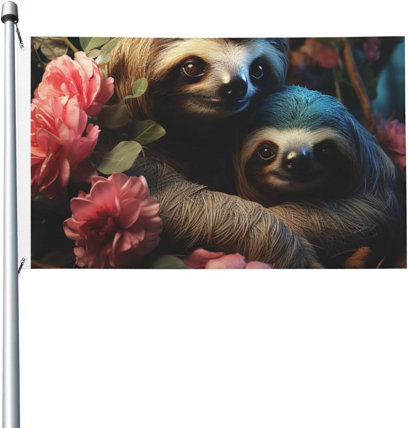 4x6 ft Flags Flag Outside Yard Flag A sloth and a baby sloth Funny ...