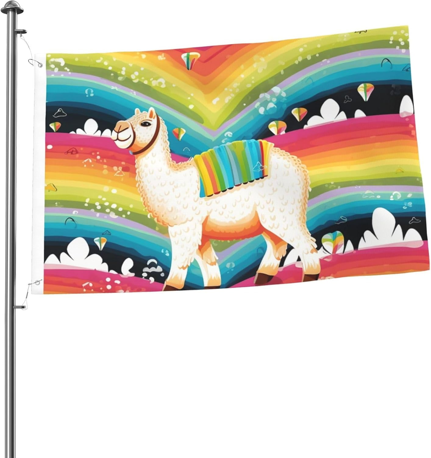 4x6 ft Flags Flag Outside Yard Flag Camel and rainbow Funny Garden Flag ...