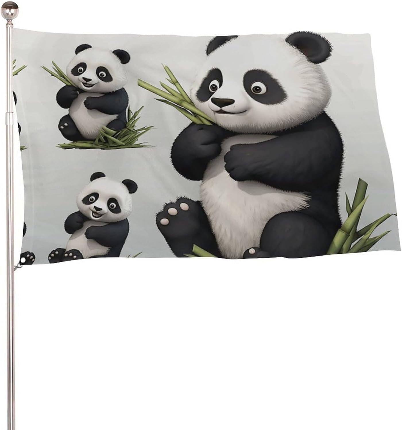 4x6 ft Flags Yard Flag Banner Outdoor/Inside Breeze Flag Lovely Panda ...