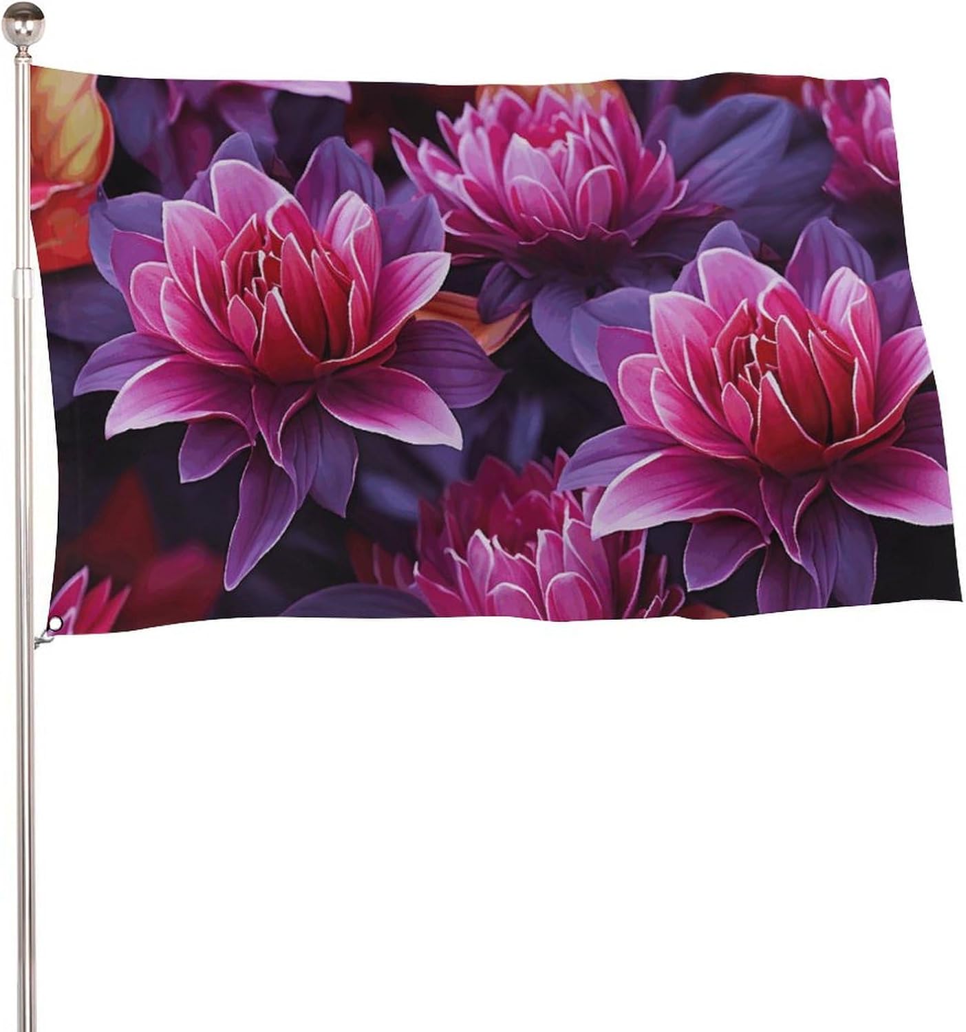 4x6 ft Flags Yard Flag Banner Outdoor/Inside Breeze Flag Flower Leaves ...