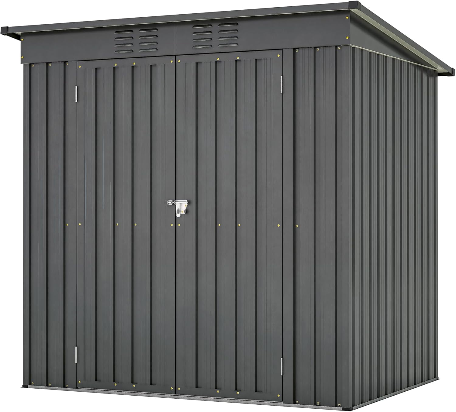 4x6 ft Metal Shed Outdoor Storage Shed,Metal Steel Utility Tool Shed ...