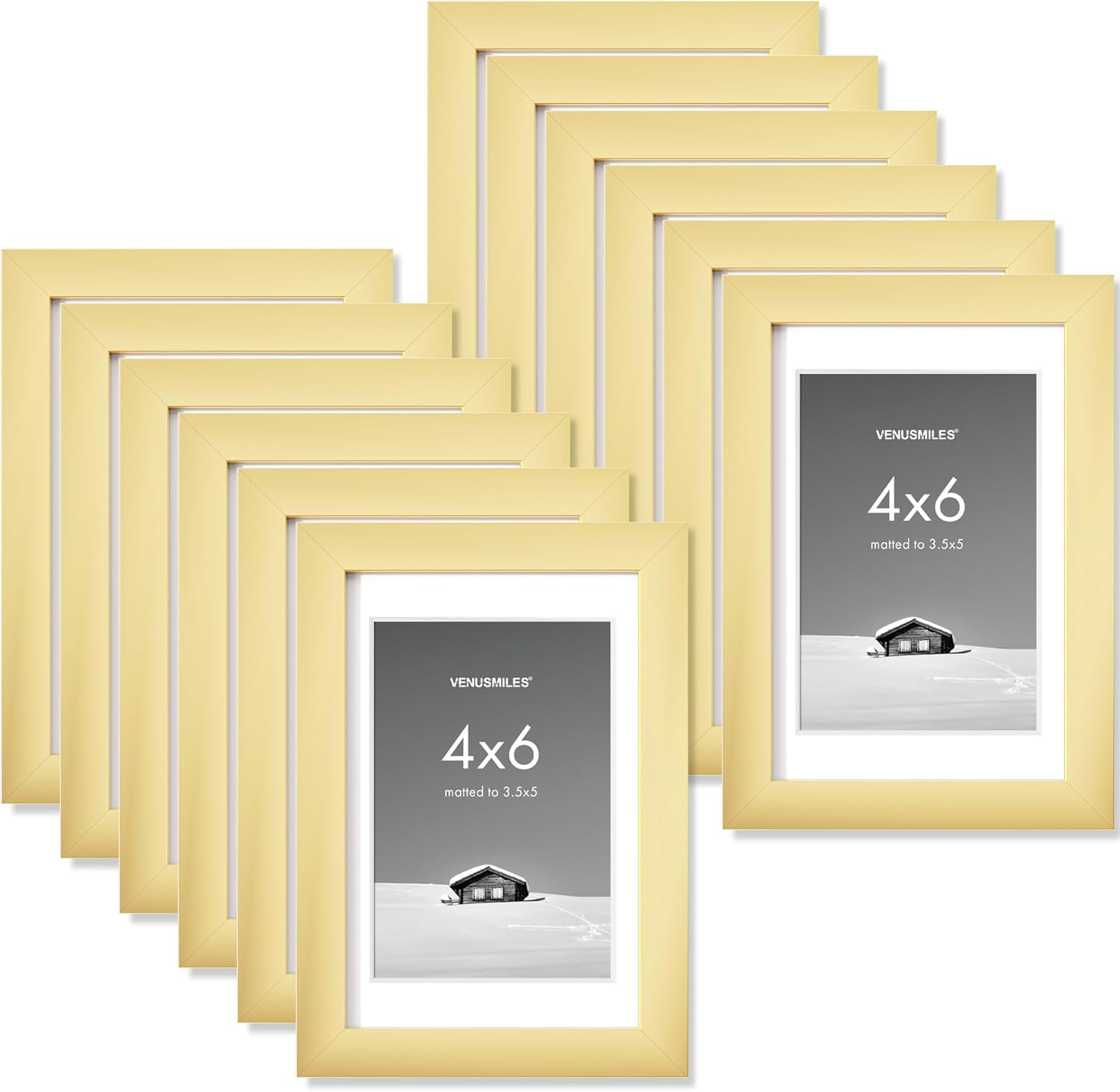 4x6 inch Picture Frame, 4x6 Photo Frames with 3.5x5 Removable Mat ...