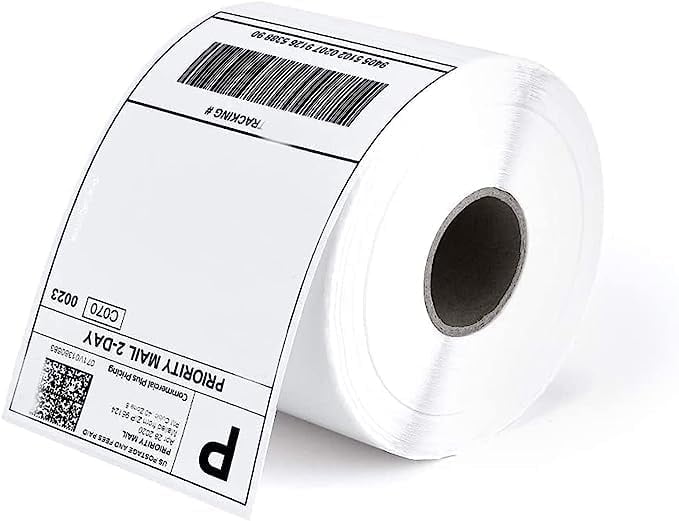 4x6 thermal labels rolls (8 Rolls - 4000 Labels) Perforated Postage Thermal Shipping Labels ...