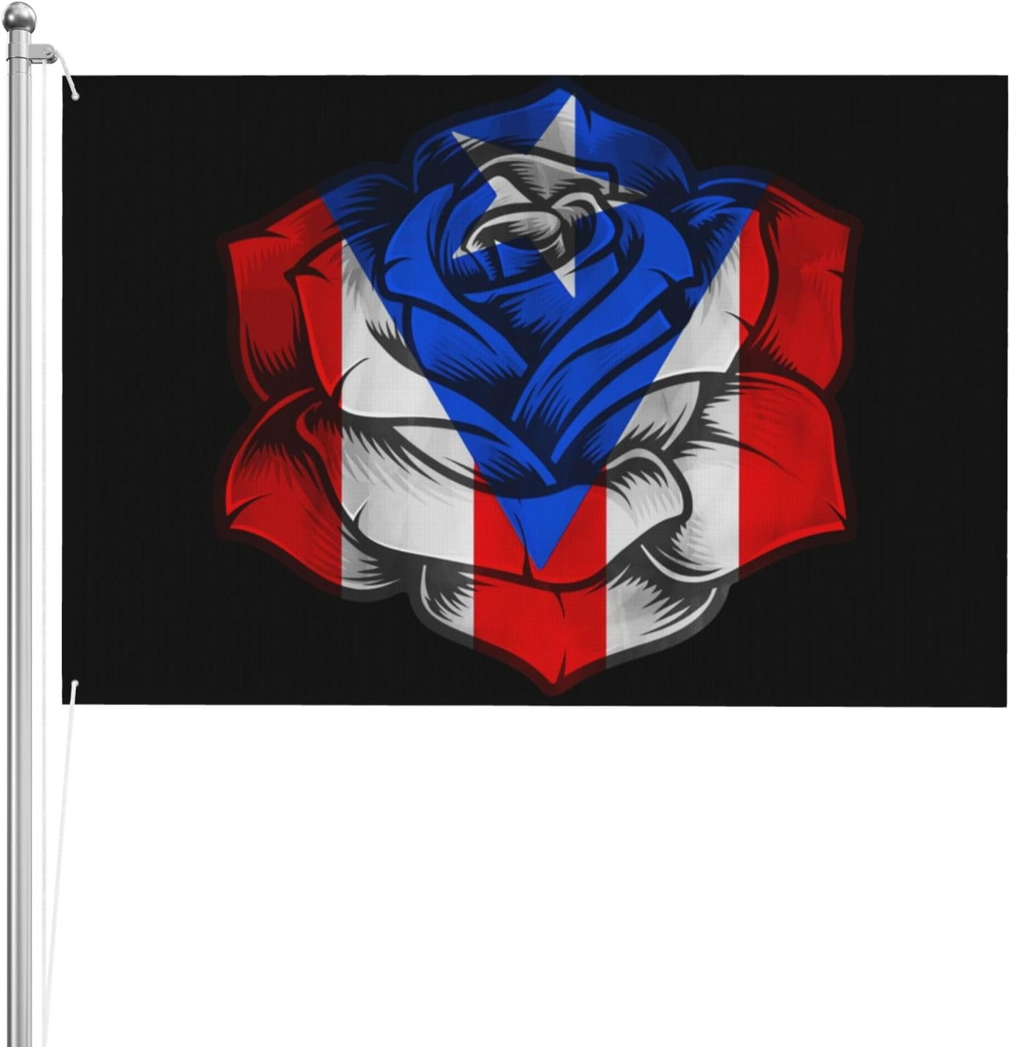 4x6ft Flags Funny King Lion Puerto Rico Flag Double-Sided Flag Banner ...