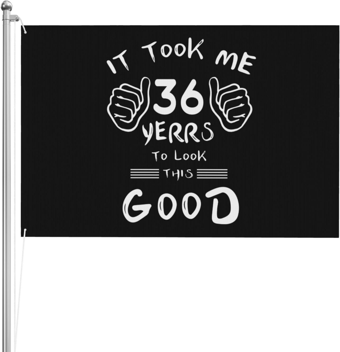 4x6ft Flags Happy 36th Birthday Double-Sided Flag Banner Vivid Color ...