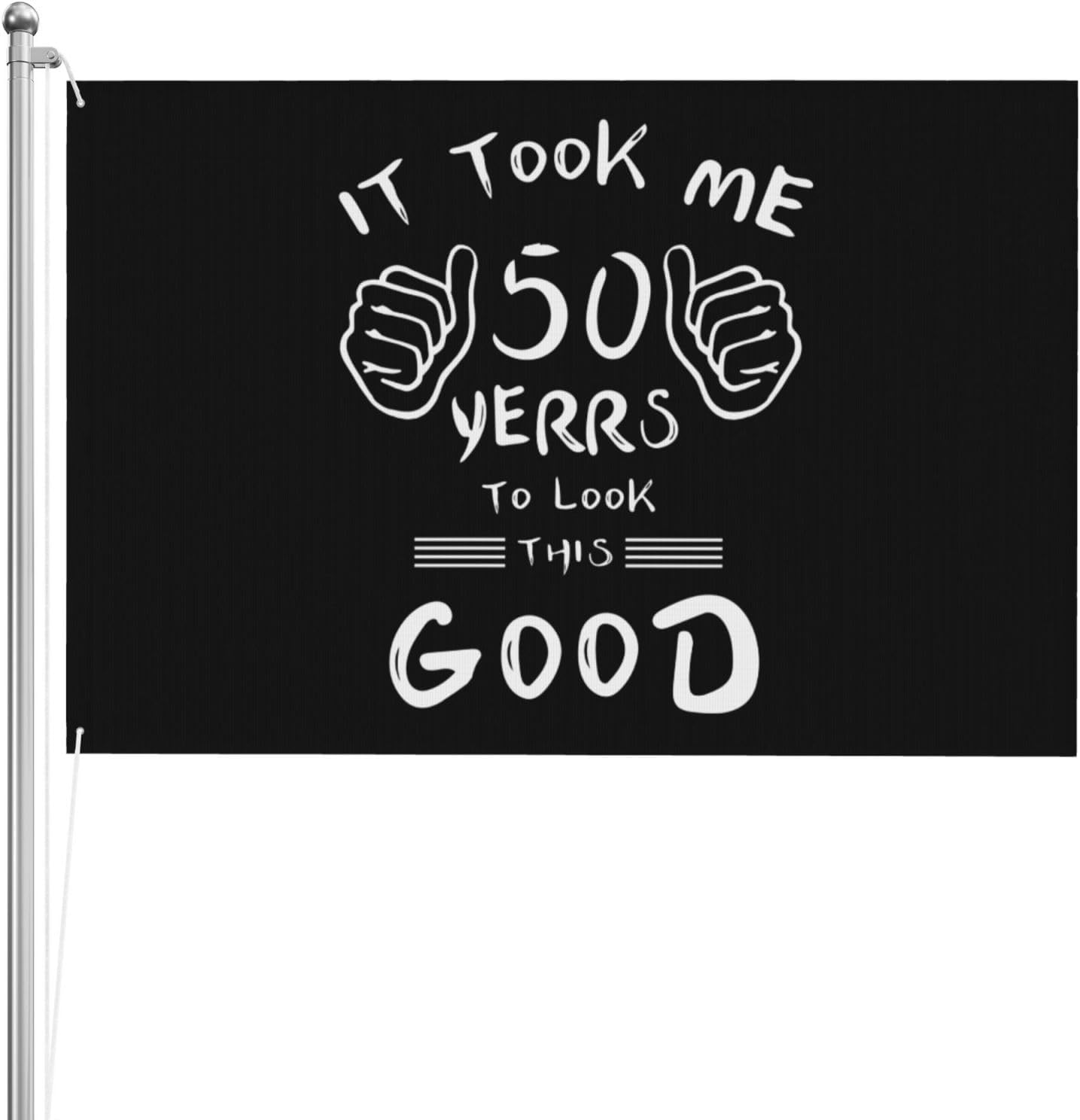 4x6ft Flags Happy 70th Birthday Double-Sided Flag Banner Vivid Color ...