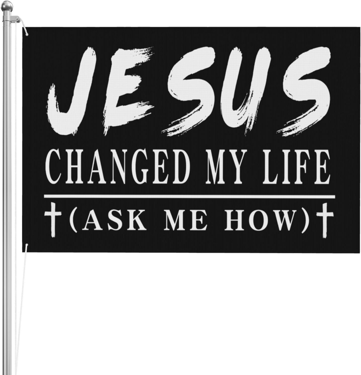 4x6ft Flags Jesus Christ Christian Redeemed Cross Nails Double-Sided ...