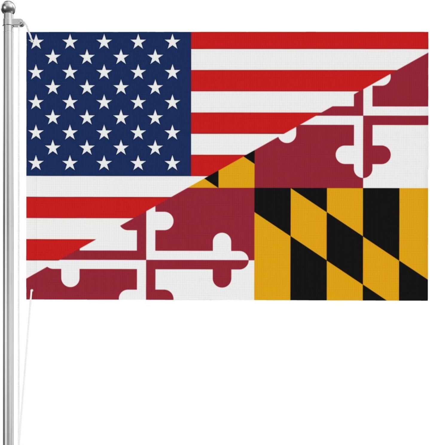 4x6ft Flags Maryland Map Flag Double-Sided Flag Banner Vivid Color And ...