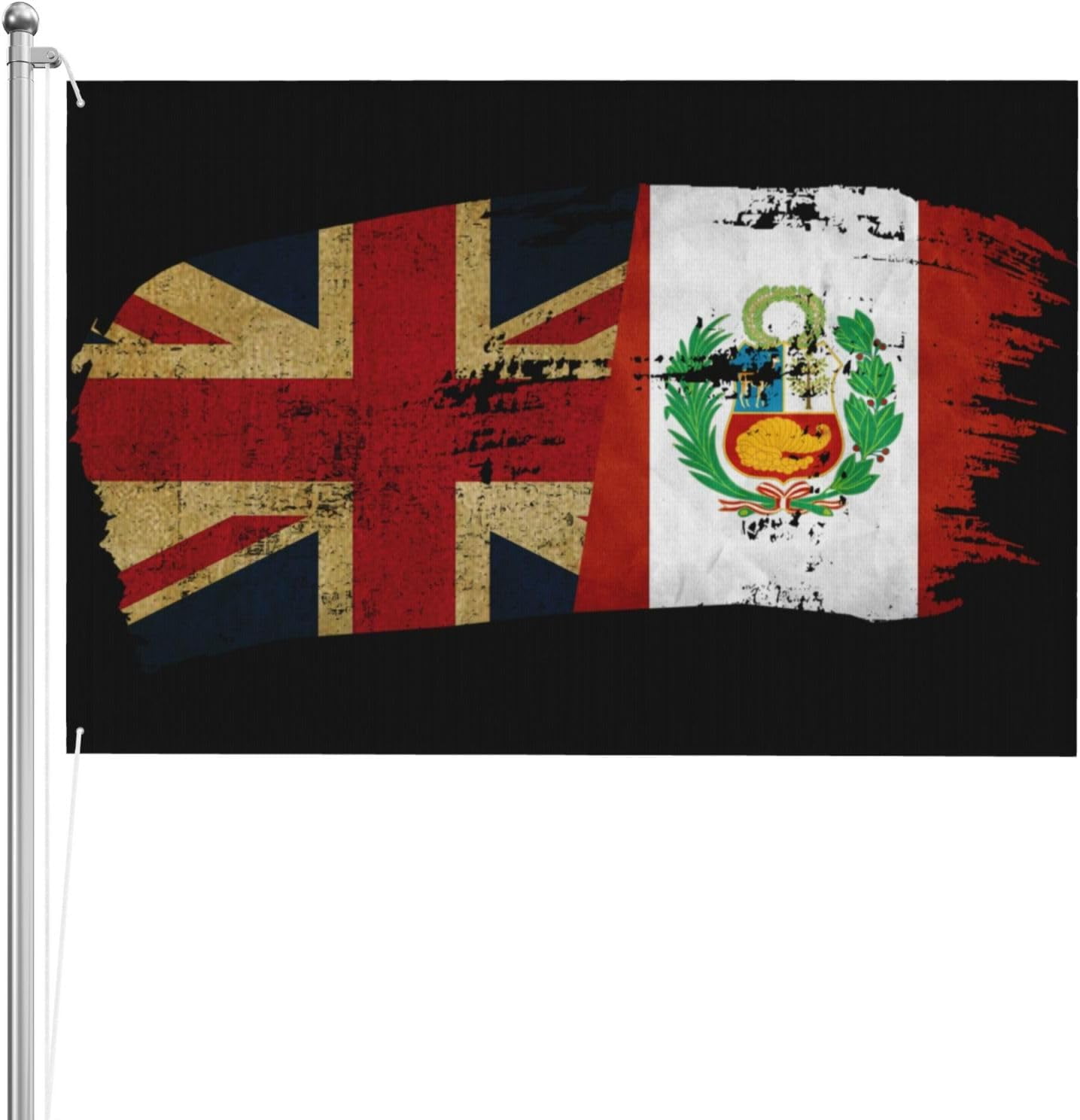 4x6ft Flags Vintage Peru Peruvians Flag Double-Sided Flag Banner Vivid ...