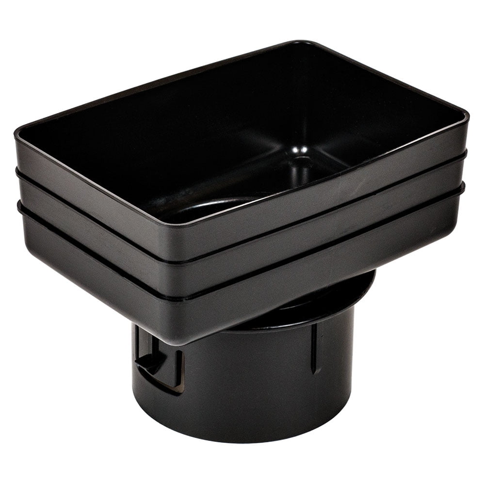 4x6x4 Universal Downspout to Drain Pipe Adapter, Black - Walmart.com