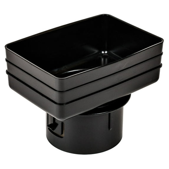 4x6x4 Universal Downspout to Drain Pipe Adapter, Black - Walmart.com