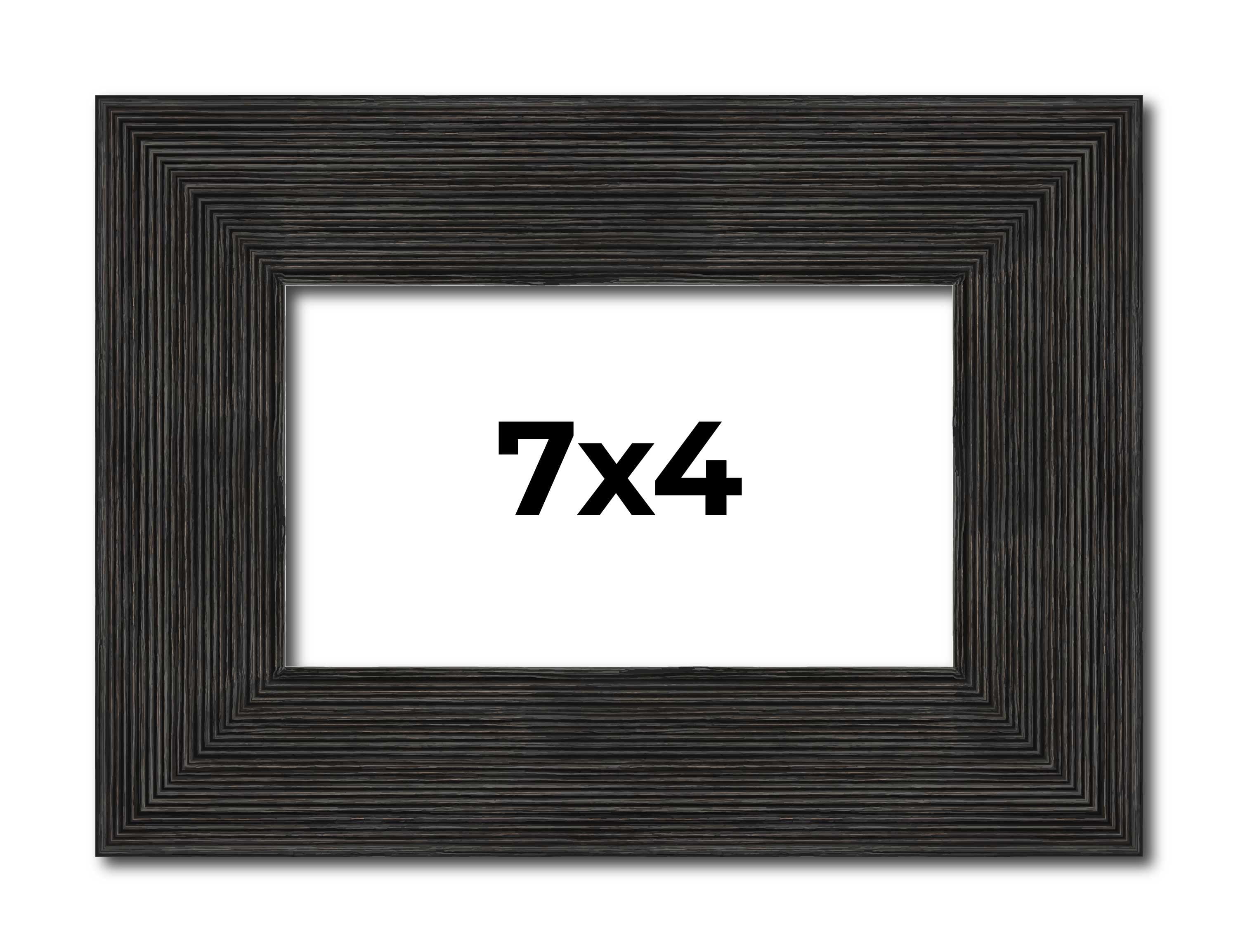 4x7 Contemporary Black Picture Frame - UV Acrylic, Foam Board Backing ...