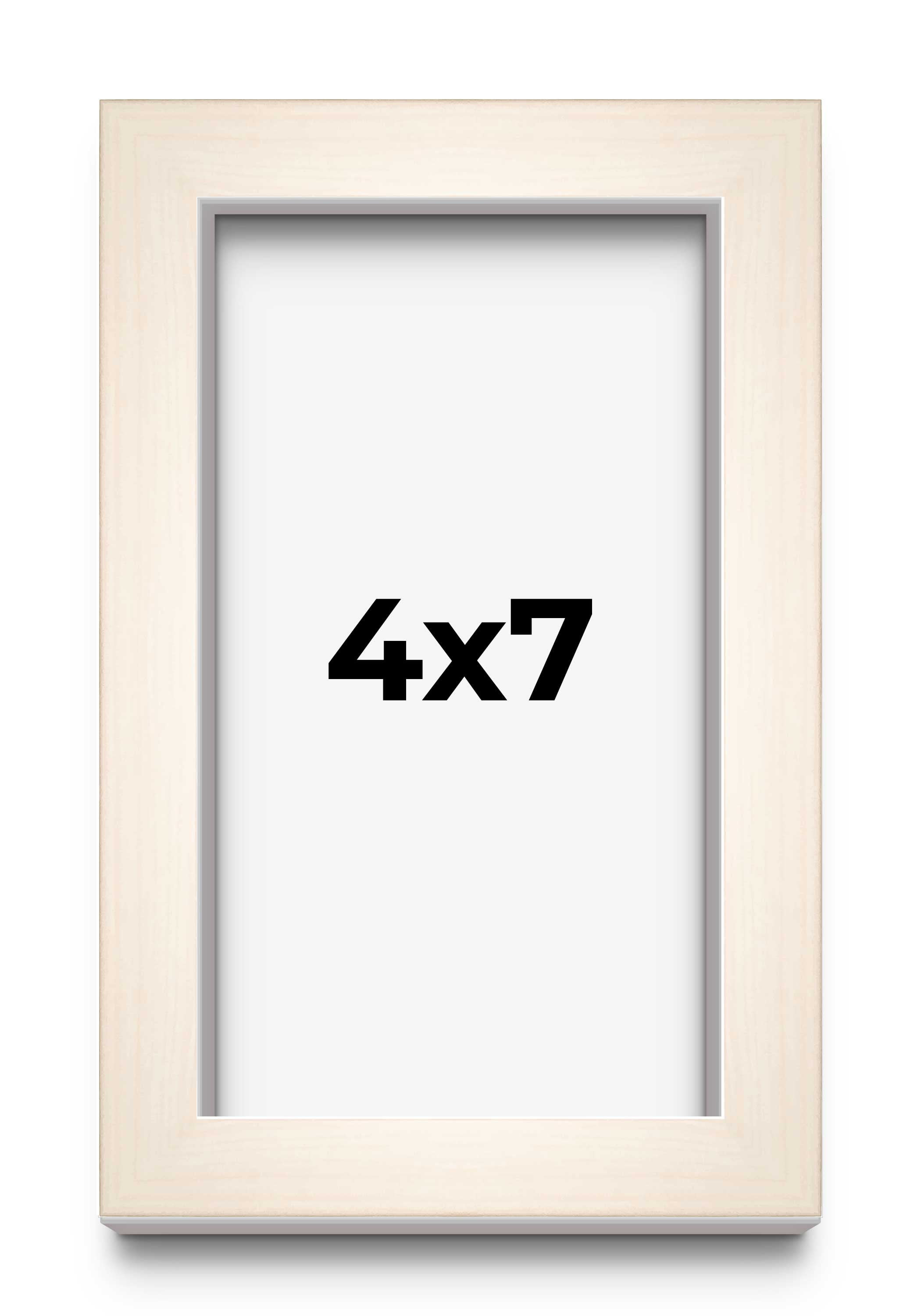 4x7 Frame White Wheat Solid Wood Picture Frame | Moulding Width 0.75 ...