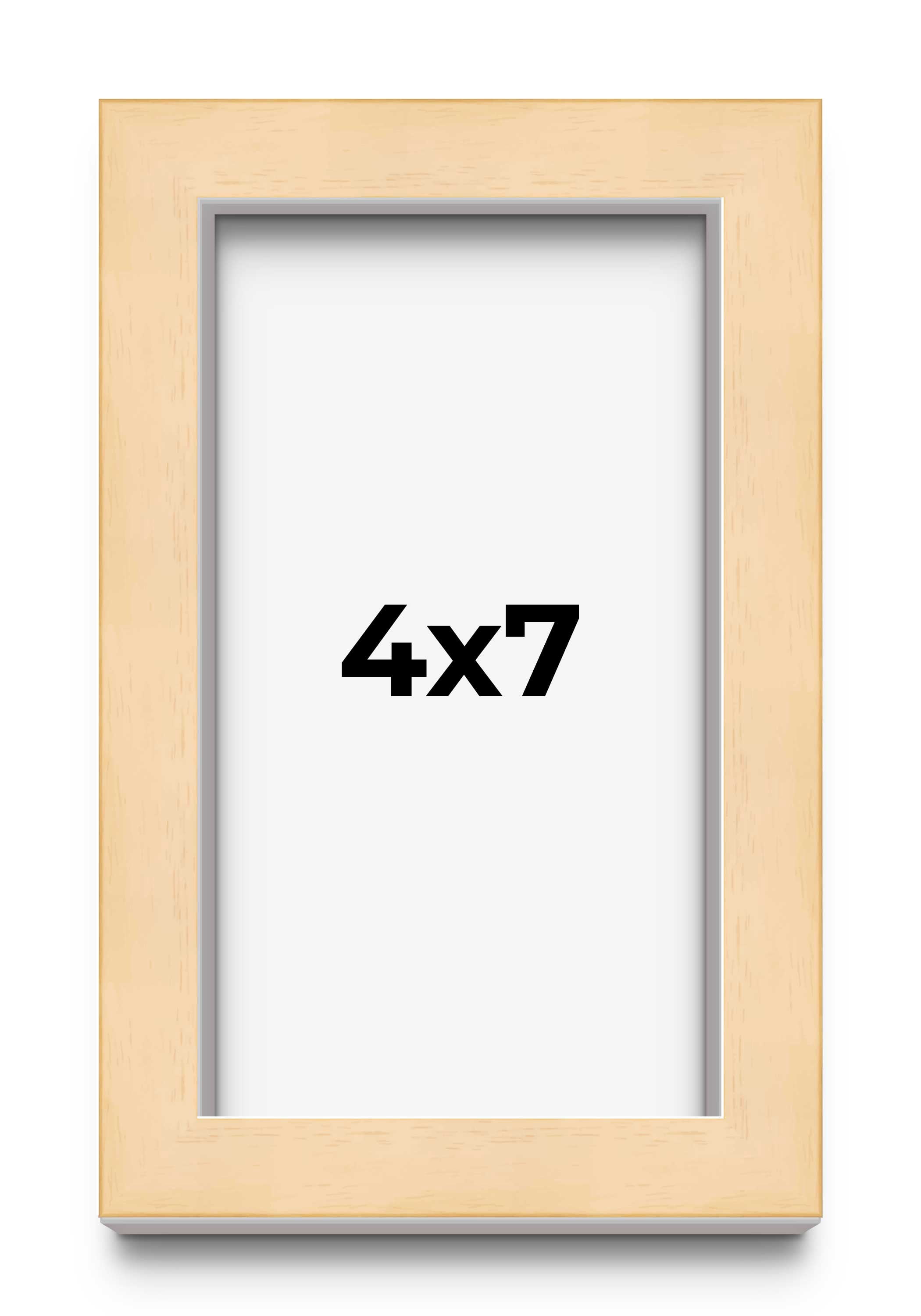 4x7 In Frame Beige Real Wood Picture Frame Width 0.75 inches | Interior ...